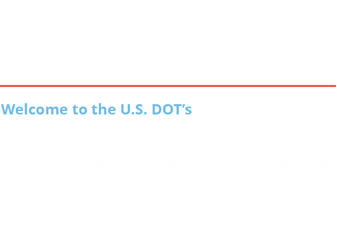 U.S. DOT’s Small Business Innovation Research Program | Volpe National ...